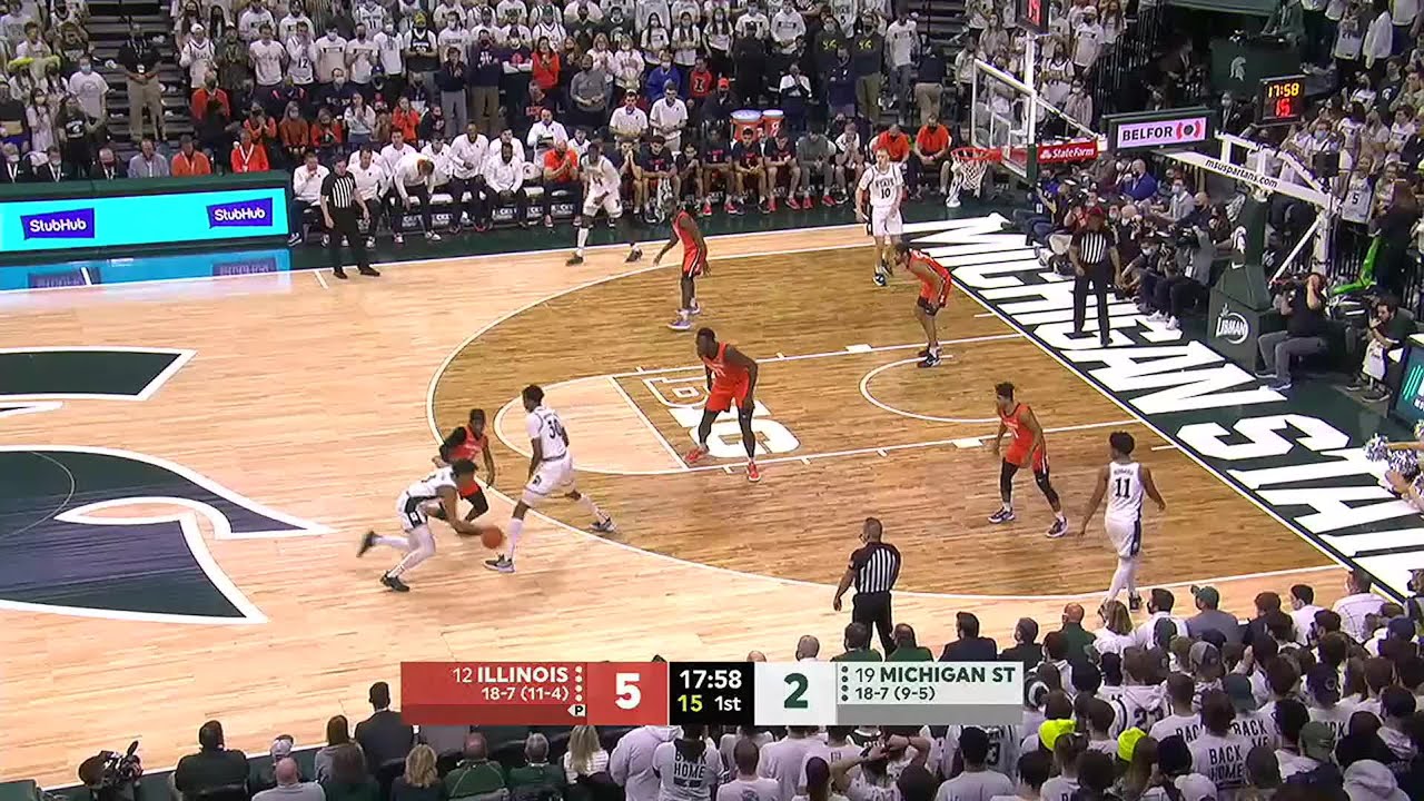 Illinois Fighting Illini Highlights vs. Michigan State Spartans - YouTube