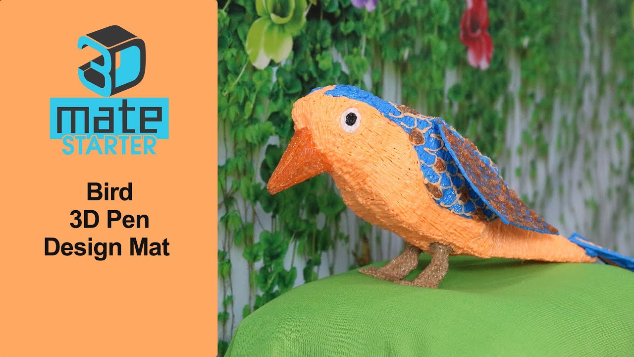 Bird made with 3Dmate STARTER - 3D Pen Mat - YouTube