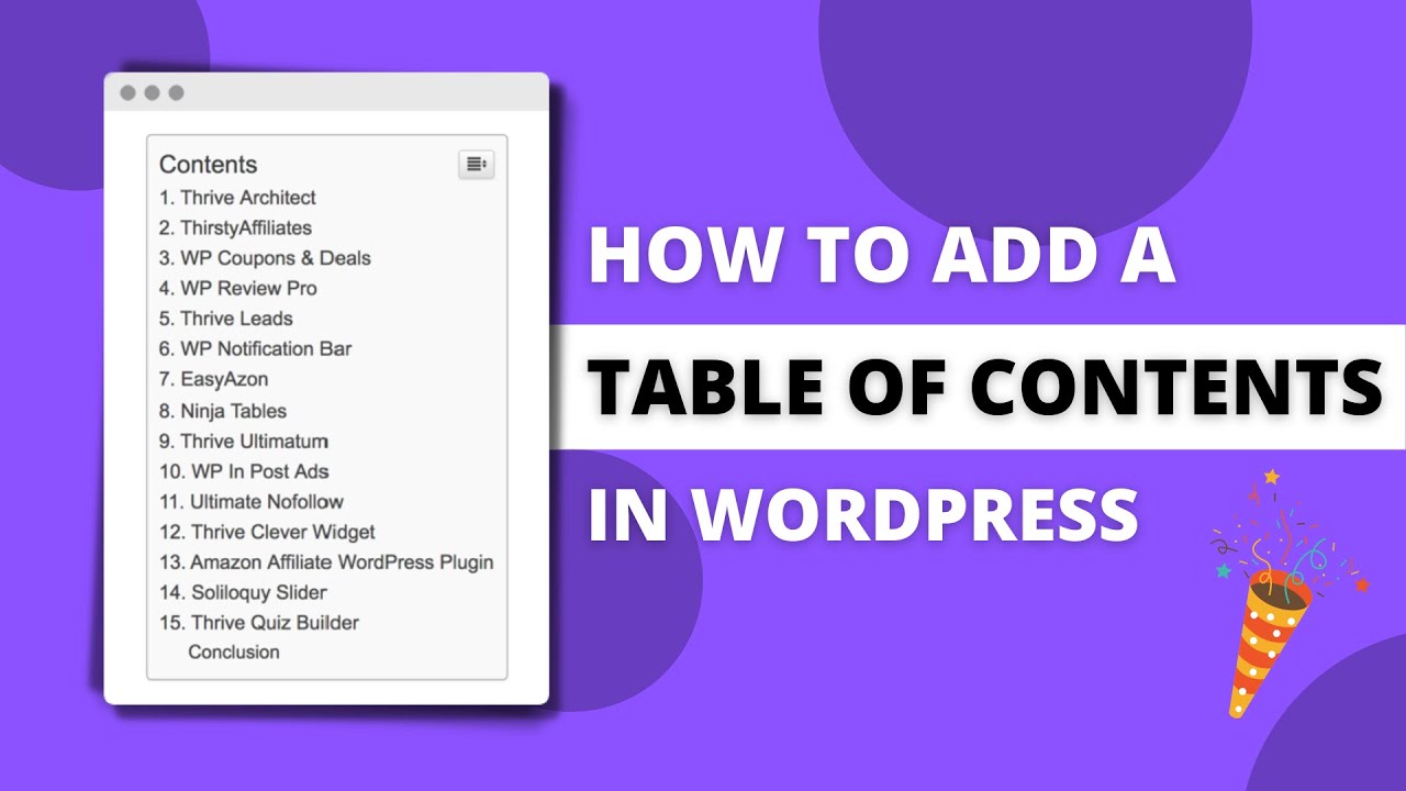 How To Add Table Of Content In Wordpress Post And Pages Easy Table Of Content Wordpress Youtube 8289