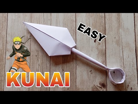How to Make Kunai Origami 🔥 Easy Paper Ninja Weapon