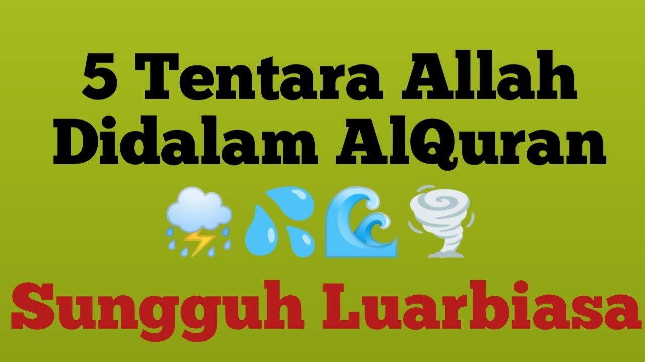 Mengetahui 5 tentara allah di dalam al-quran - YouTube