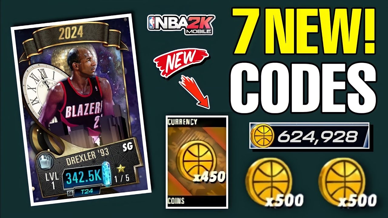 ⚠️DREXLER'93⚠️NBA 2K MOBILE REDEEM CODES 2024 - NBA 2K MOBILE CODES ...