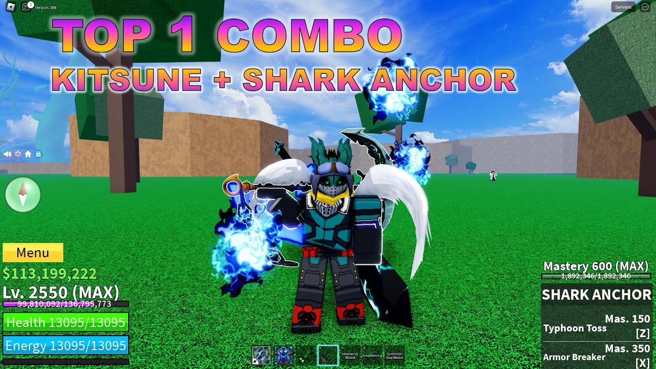 TOP 1 COMBO KITSUNE SHARK ANCHOR IN BLOX FRUITS PVP - YouTube