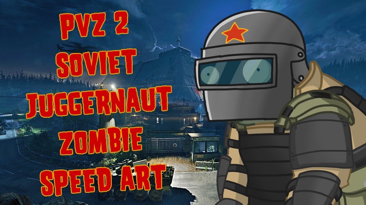 PvZ 2 | Soviet Juggernaut Zombie (Speed Art) - YouTube