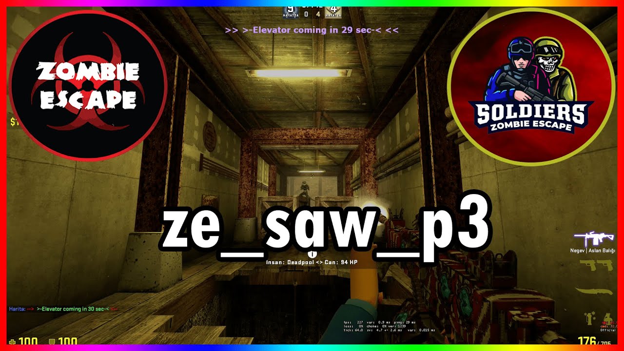 CS:GO - Zombie Escape Mod - ze_saw_p3 - Soldiers Zombie Escape 720p ...