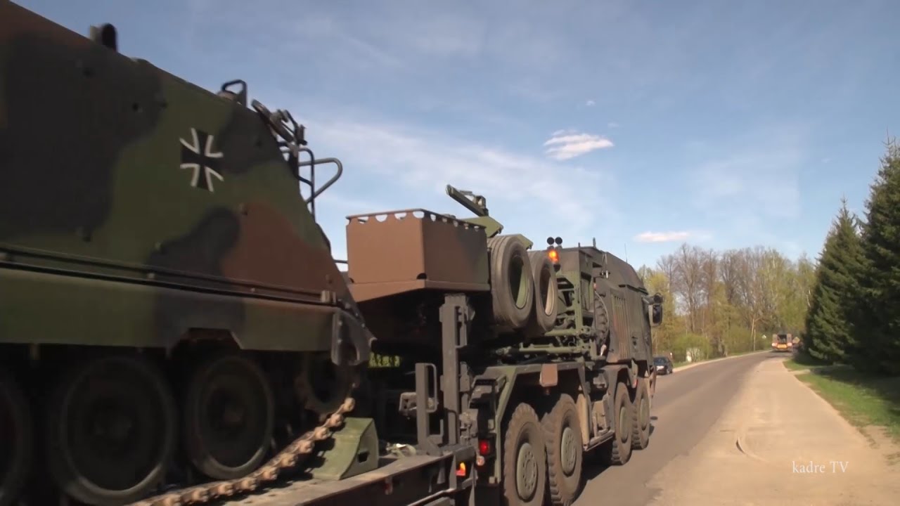 In Lithuania arrived NATO Battalion,- German heavy equipment on arrived ...