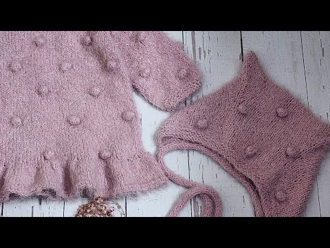 MOSS BEBEK ŞAPKASI Popcorn Desenli Bere Modeli Baby Hat