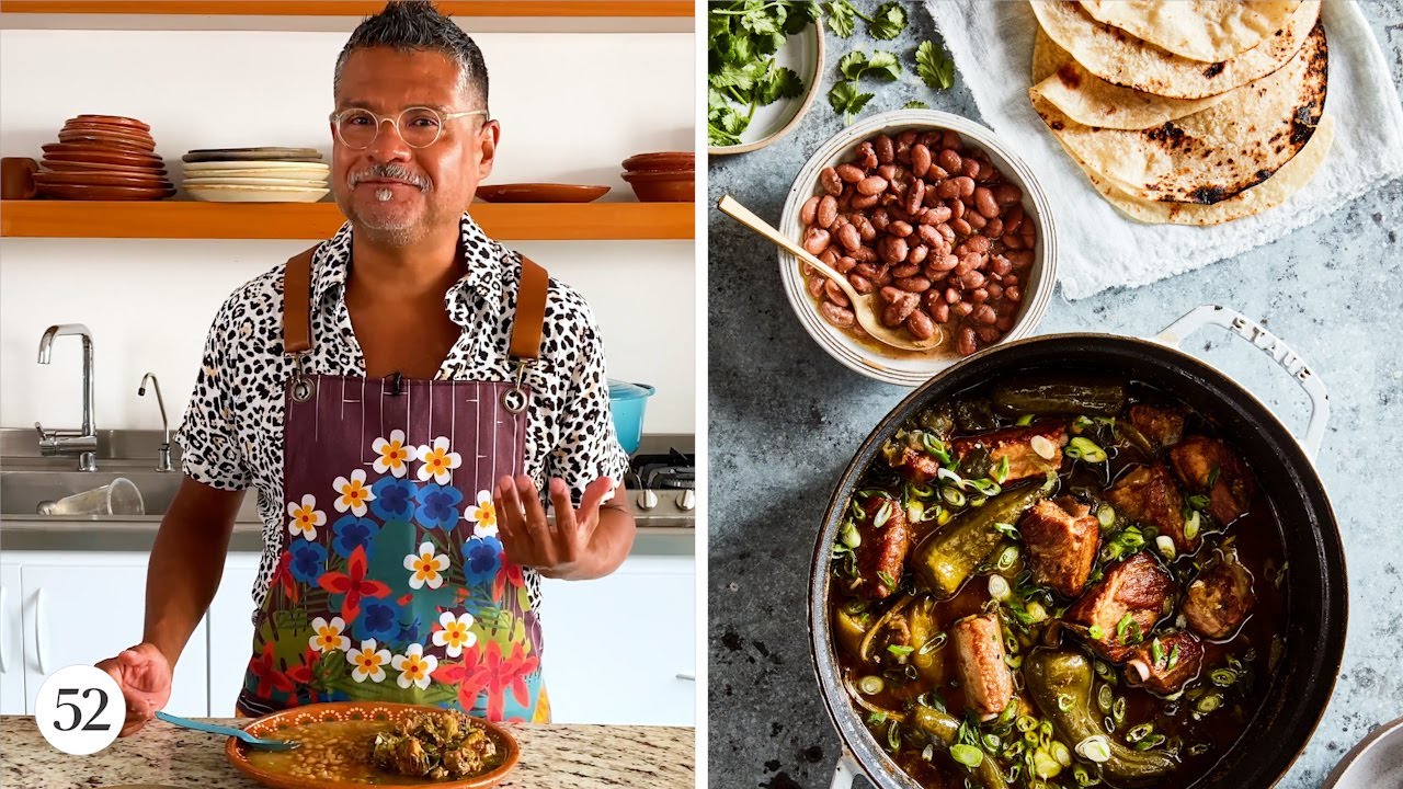 Pork Ribs in Chile Verde Sauce | Sweet Heat with Rick Martinez - YouTube