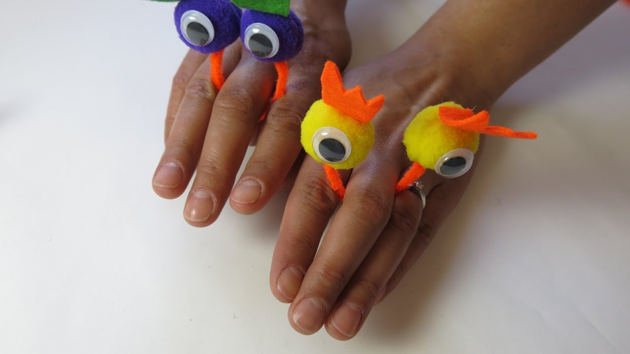 DIY Learn How to Make Finger Puppets. Cute Crafts for Easter. - YouTube