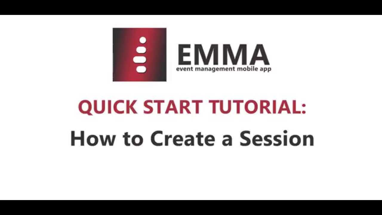 EMMA Quick Start Tutorial: Create a Session - YouTube
