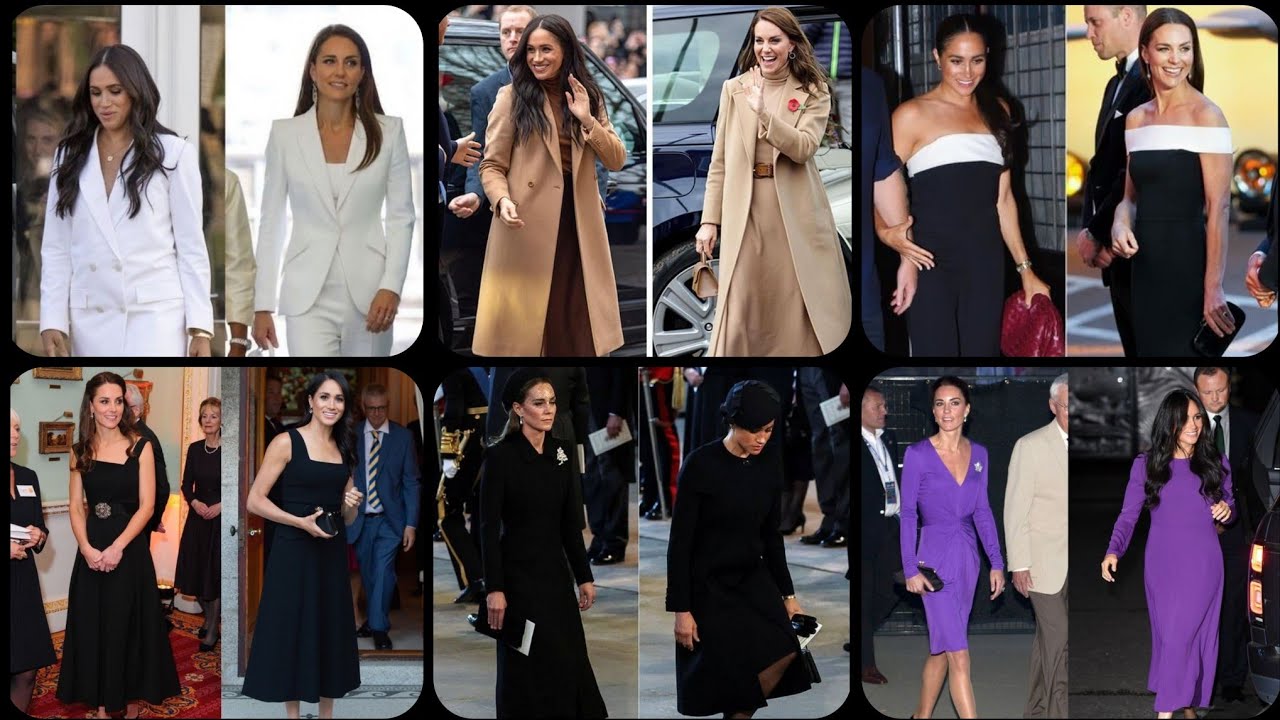 Kate Middleton & Meghan Markle Style Feud! Catherine Vs Meghan Fashion ...