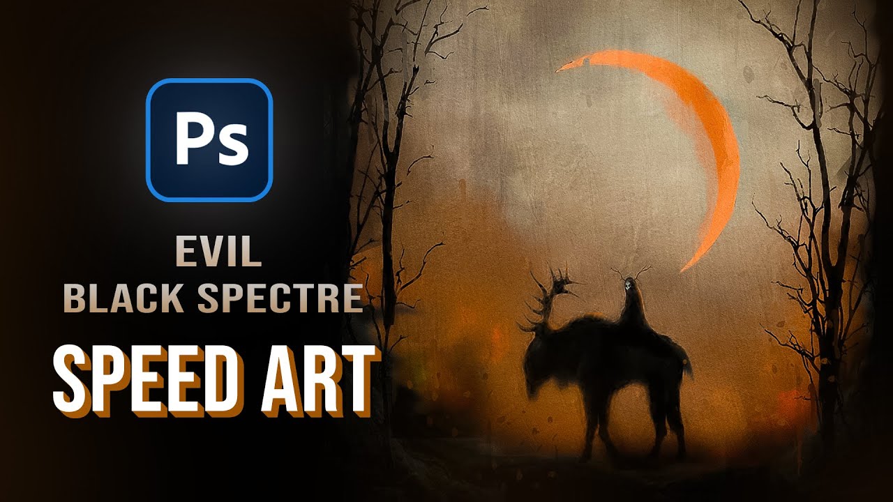 Evil black spectre | Photoshop Speed Art #learnphotoedit #tutorial # ...