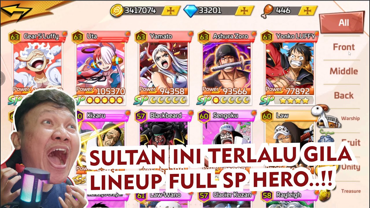 🔥🔥🔥REVIEW AKUN SULTAN GOD TIER FULL SP HERO LINEUP‼️| Pirate Legends ...