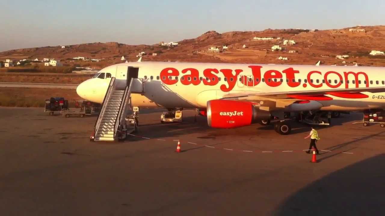 Easyjet Landing Mykonos from Geneva - YouTube