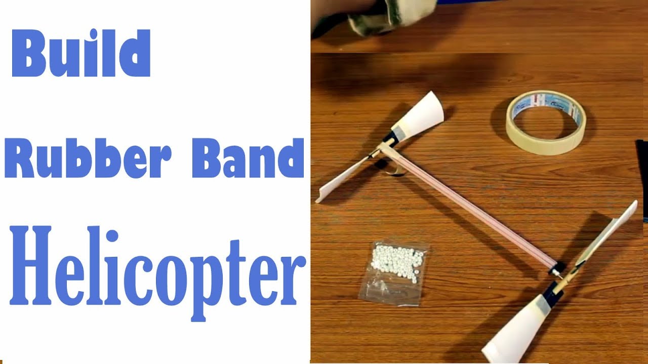 Build a Rubber Band Helicopter Out of Straw and Cup - Very EASY - YouTube