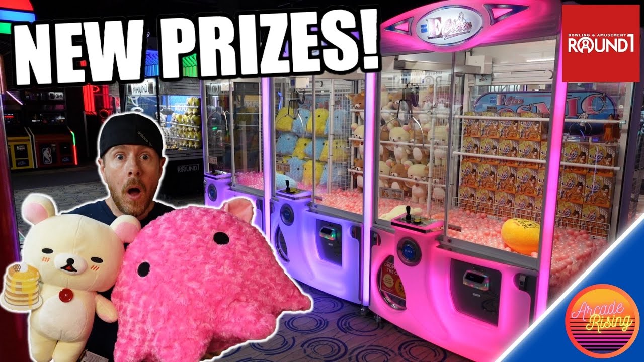 CAN WE WIN?! Special New Prizes in the Claw Machines at Round 1! - YouTube