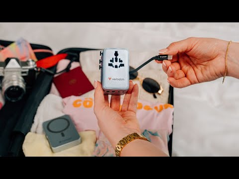 Verbatim GaN III Universal Travel Adapter with Retractable USB-C Cable 100W