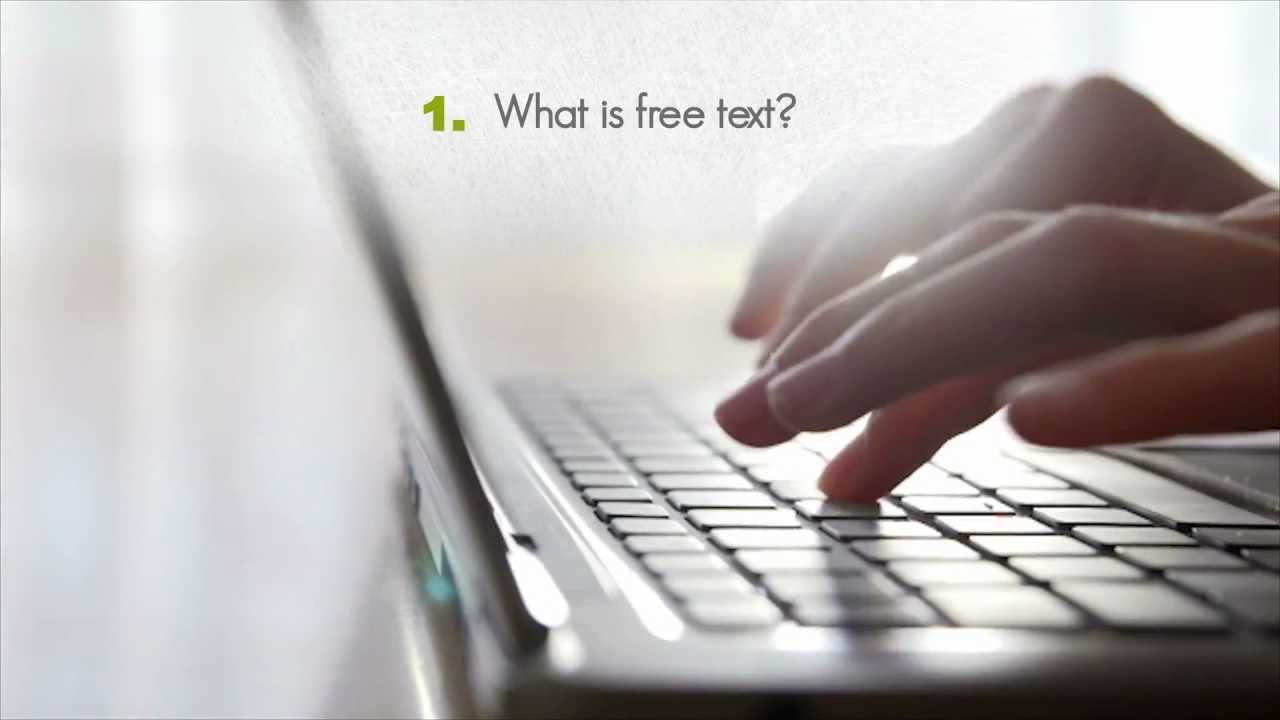What is free text (Chapter 1) - YouTube