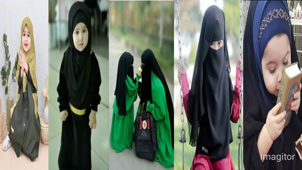 Quiet baby girl abaya hijab pick // beautiful hijab style// Islamic ...
