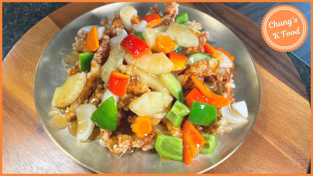 Crispy Korean Style Sweet and Sour Pork | Tangsuyuk - YouTube