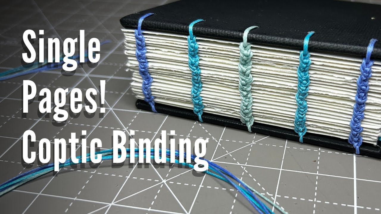 How to Single Page Coptic Stitch - Bookbinding Tutorial- Sewing Across ...