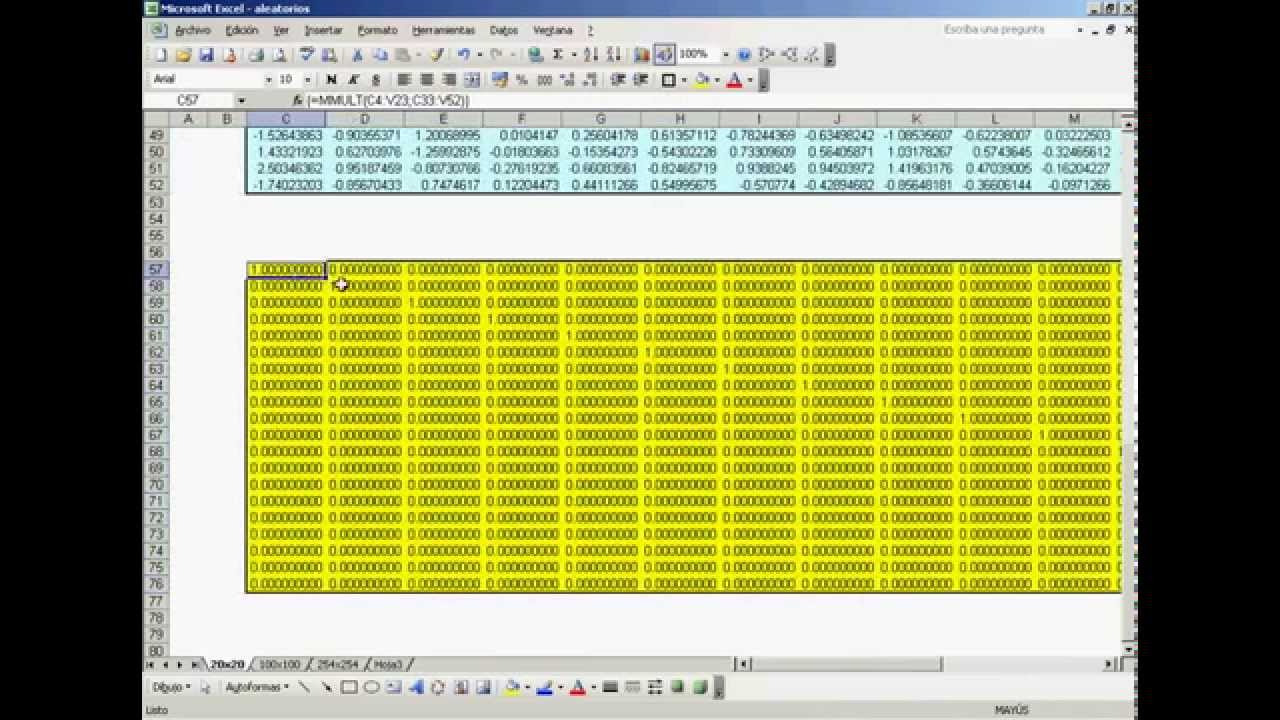 Mathcad, Excel, Eviews. Invertir una matriz con tres programas ...