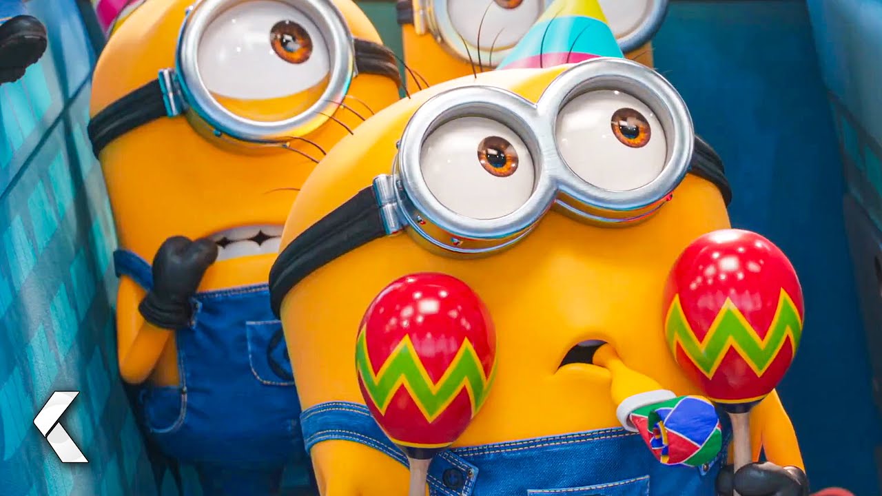 DESPICABLE ME 4 “Minions Party Bus” New Clip (2024) - YouTube