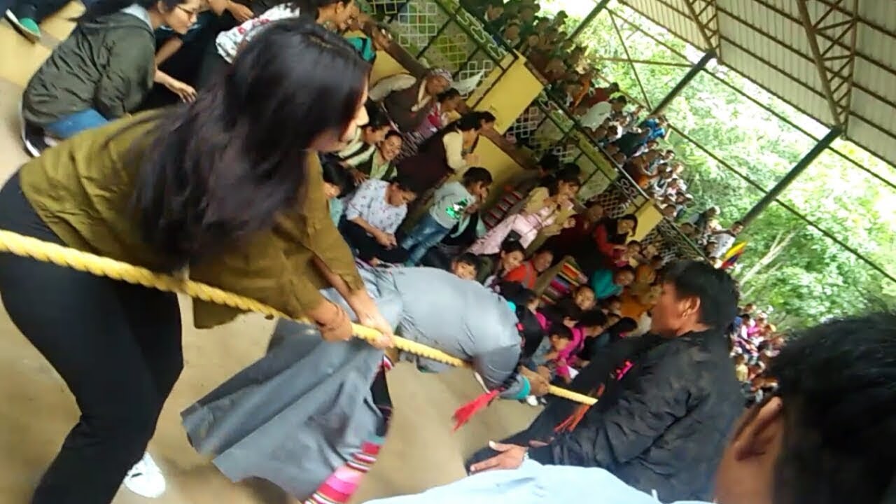 Tibetan Ladies Rope Pulling Competition Full Fun & Entertaining 2018 ...
