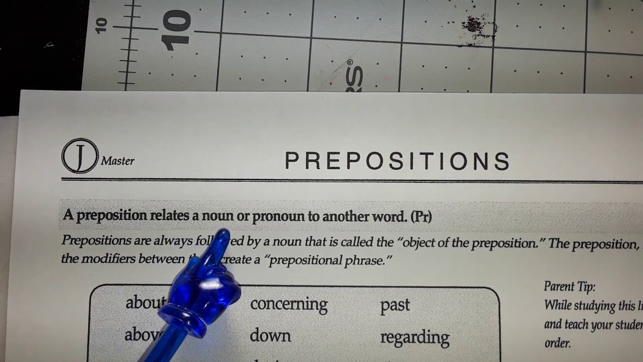 CC Essentials Chart J: Prepositions and Interjections - YouTube