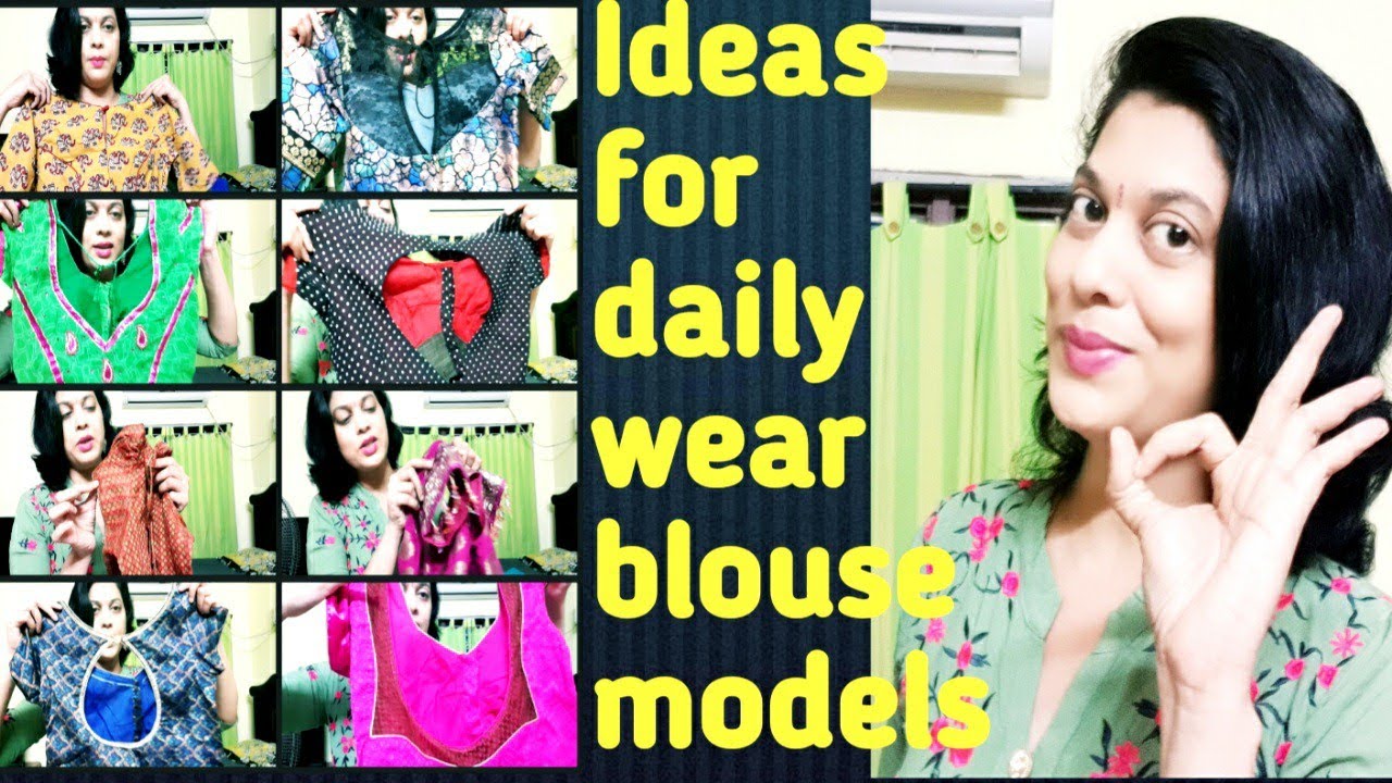 Daily wear blouses|blouse designs|ideas for how to pair a blouse to ...