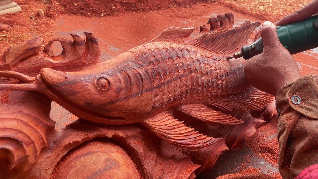 Red Woodworking Techniques - Wood Carving Artist // Unique and ...