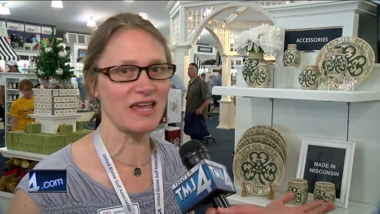 U.S. Open merchandise tent features Wisconsin-made products - YouTube