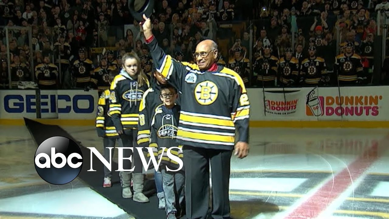 First Black NHL player honored - YouTube