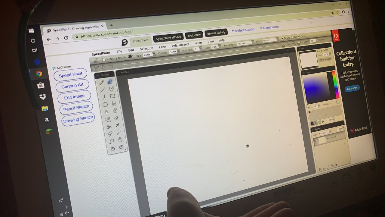 Drawing on a speed paint app for the first time - YouTube