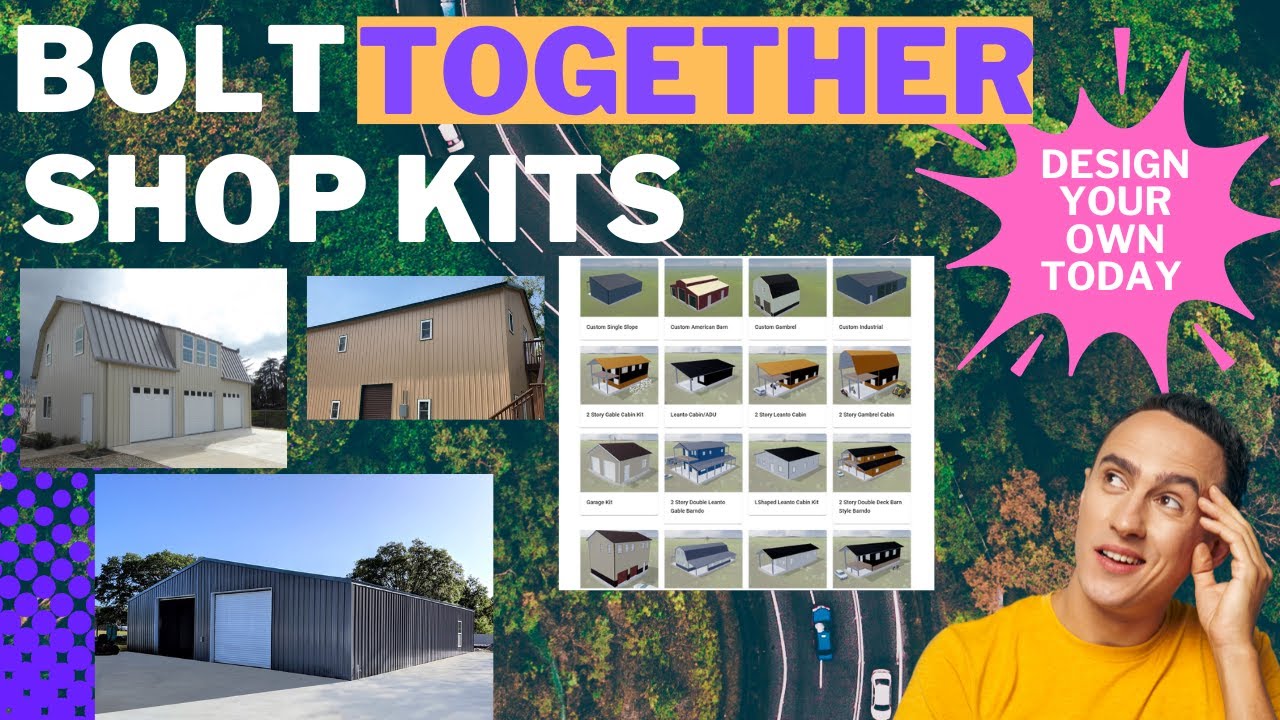 🏡 Massive Workshop Made Easy! 50x80 Bolt-Together Gable Roof Shop Kit ...