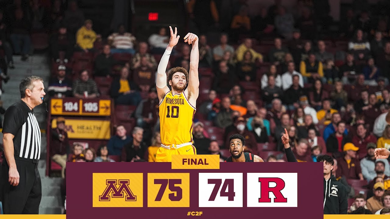 Highlights: Gopher Men's Basketball Shocks Rutgers at the Buzzer - YouTube