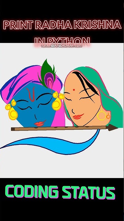 Print Radha Krishna In Python Turtle Python Status Coding Lover Shorts Coding Python Youtube