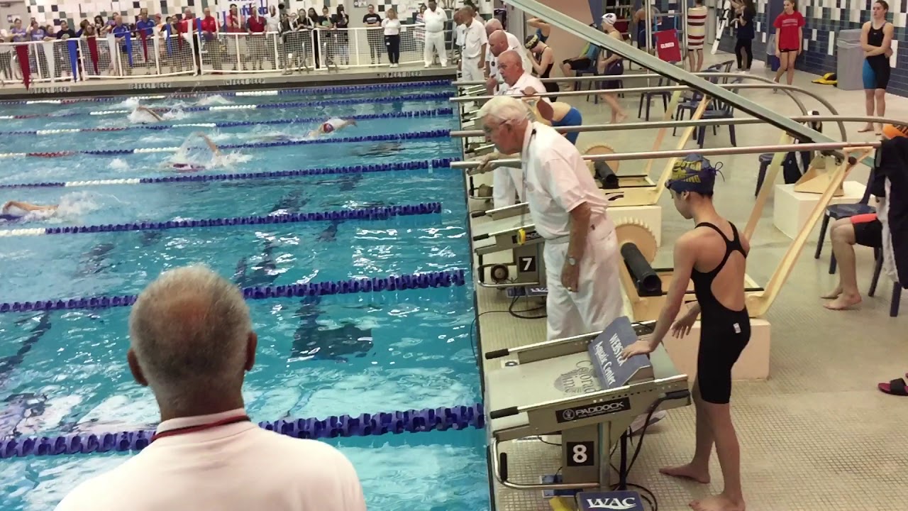 100 yard backstroke - winner: Megan Deuel, Pittsford - YouTube
