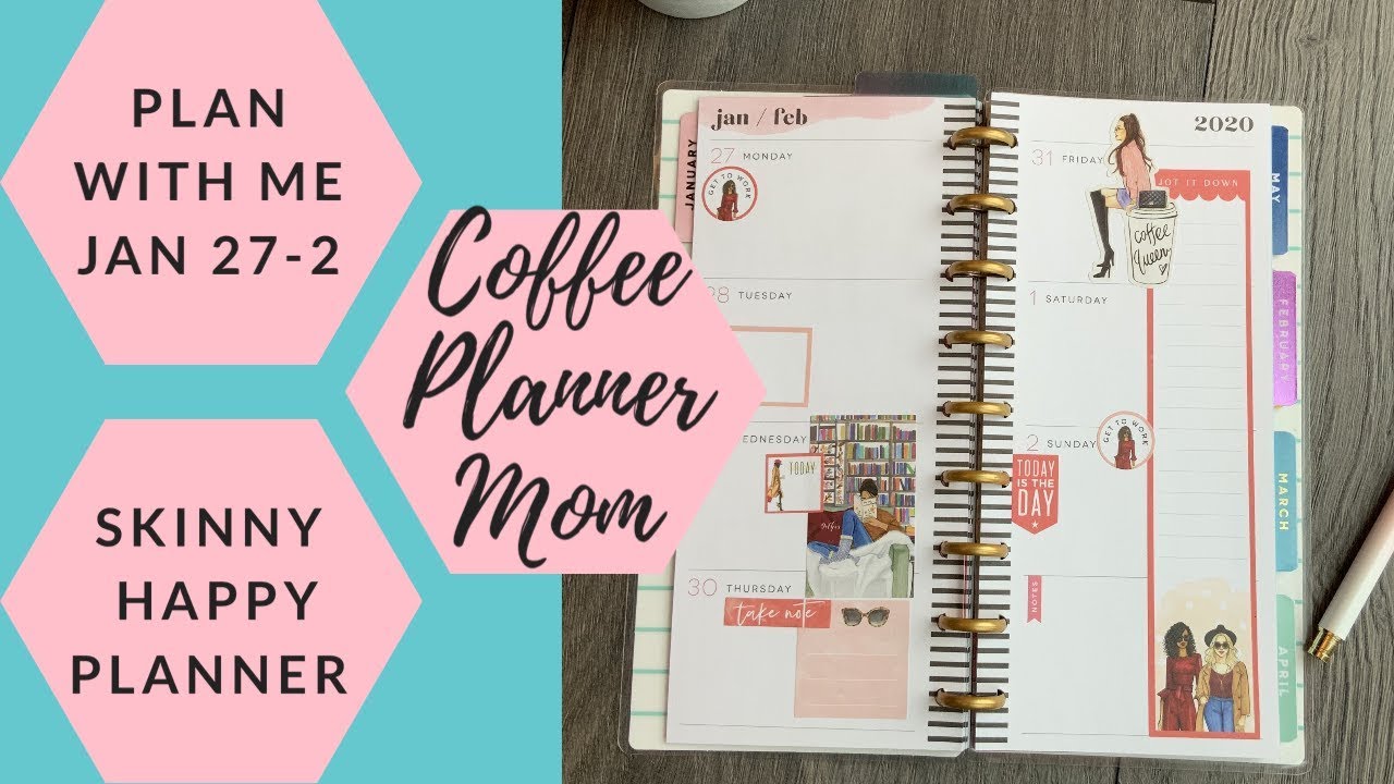 Plan With Me: January 27-Feb 2 in Skinny Classic Happy Planner - YouTube