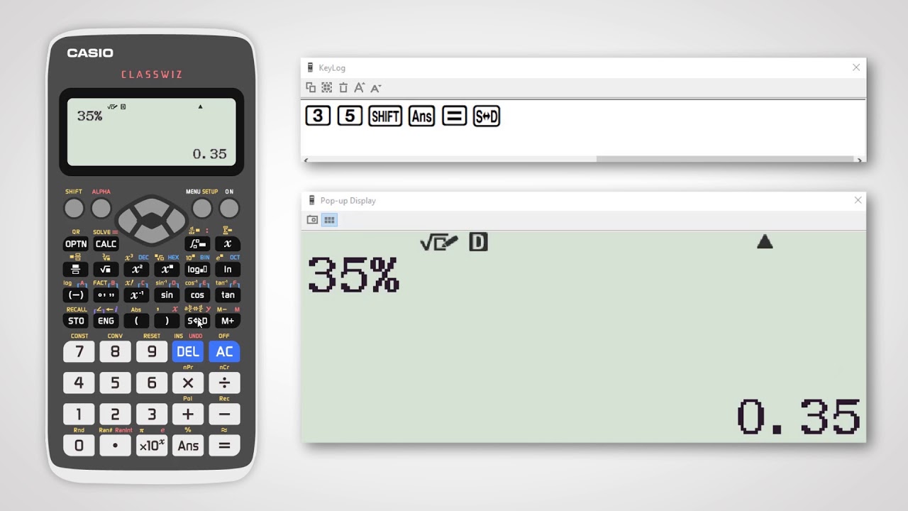 Percentage Calculation Using Casio Fx 991EX Casswiz Scientific