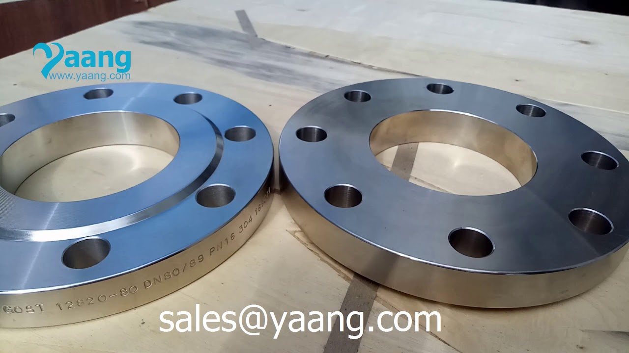 GOST 12820-80 304 Plate Flange DN80/89 PN16 - www.yaang.com - YouTube