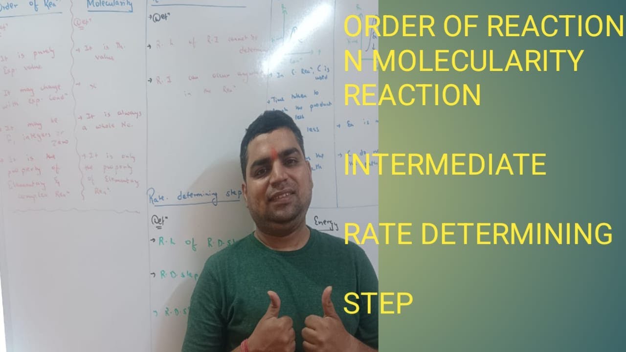 ORDER N MOLECULARITY. REACTION INTERMEDIATE. RATE DETERMINING STEP👌👍 ...