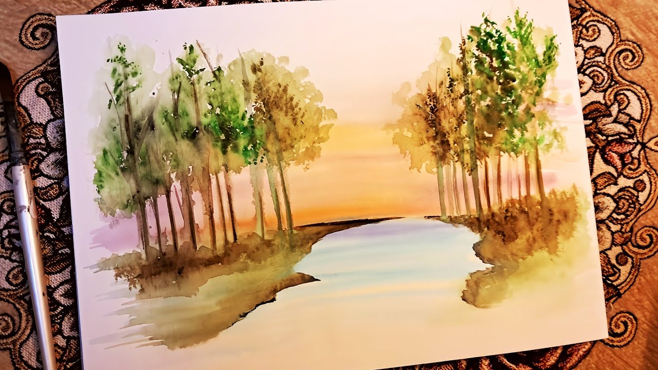 Relaxing Watercolour Tutorial Painting || Let's Paint with JessyArt ...