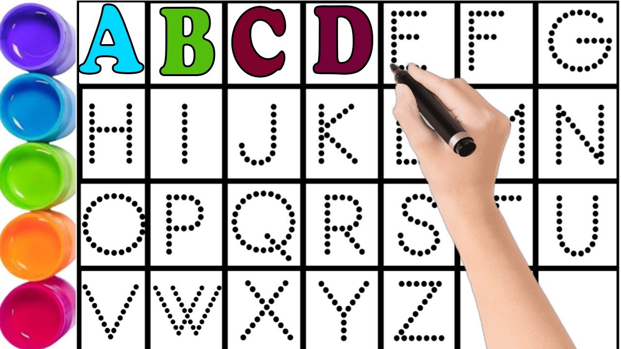 Fun and Educational Dotted Tracing abcd,shapes,123 for Kids | Number ...