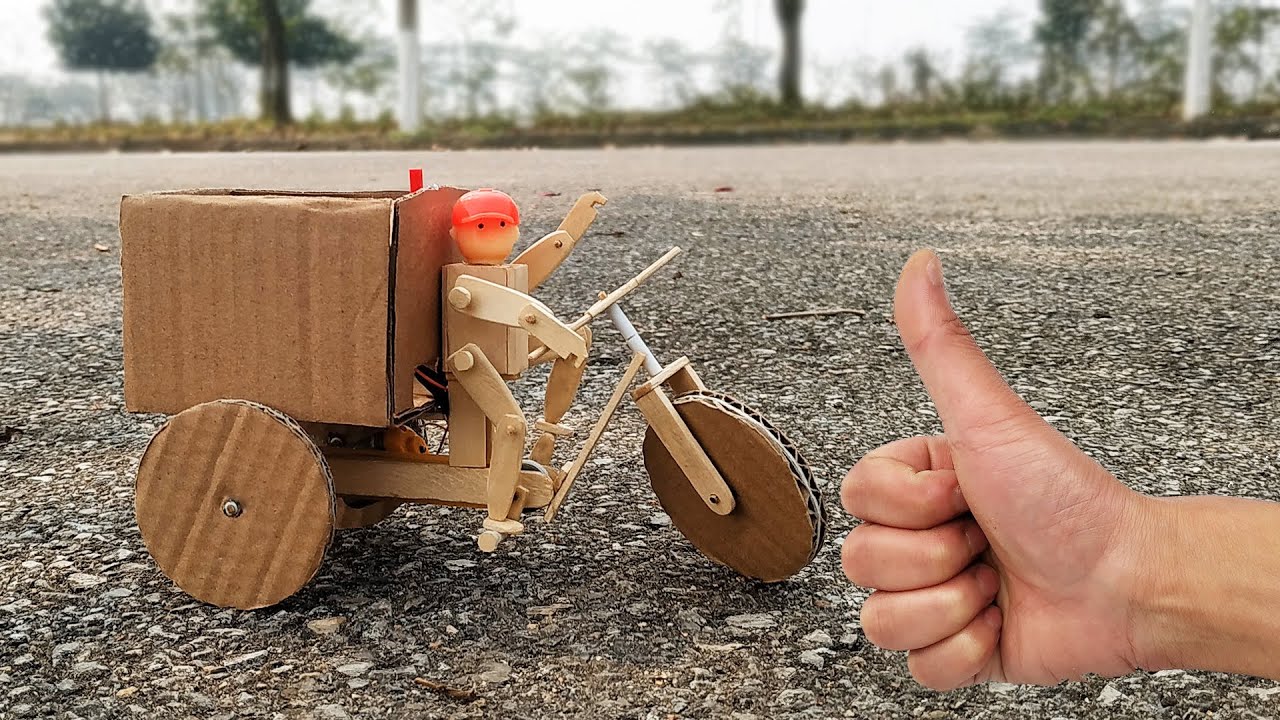 DIY Delivery Robot from Ice Cream Stick - Electric Bike - YouTube