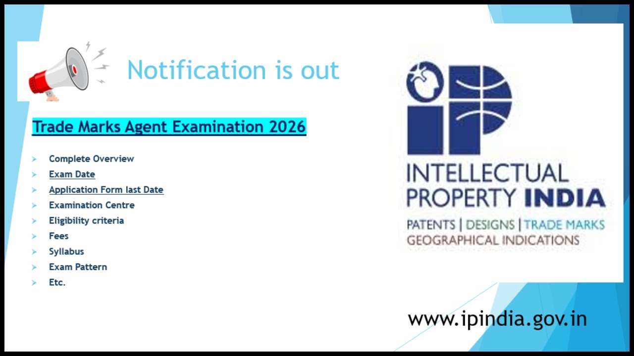 Trade Marks Agent Examination 2026 - Detailed guide | Trademark Agent ...