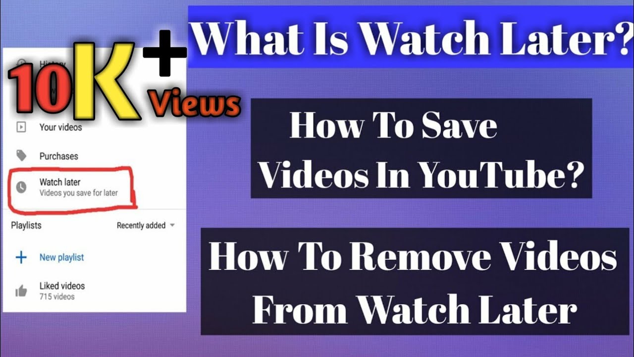 What Is Watch Later In YouTube? / How To Save & Remove Videos From ...