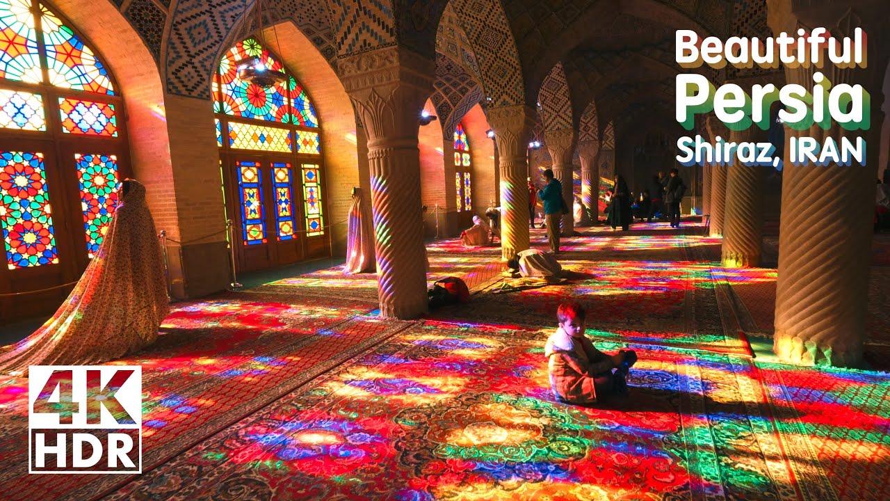 【4K HDR】Shiraz in the morning, Pink Mosque etc. A splendid Persian city ...