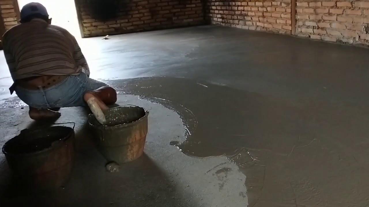 Panduan Cara menghaluskan lantai/Aci lantai - YouTube