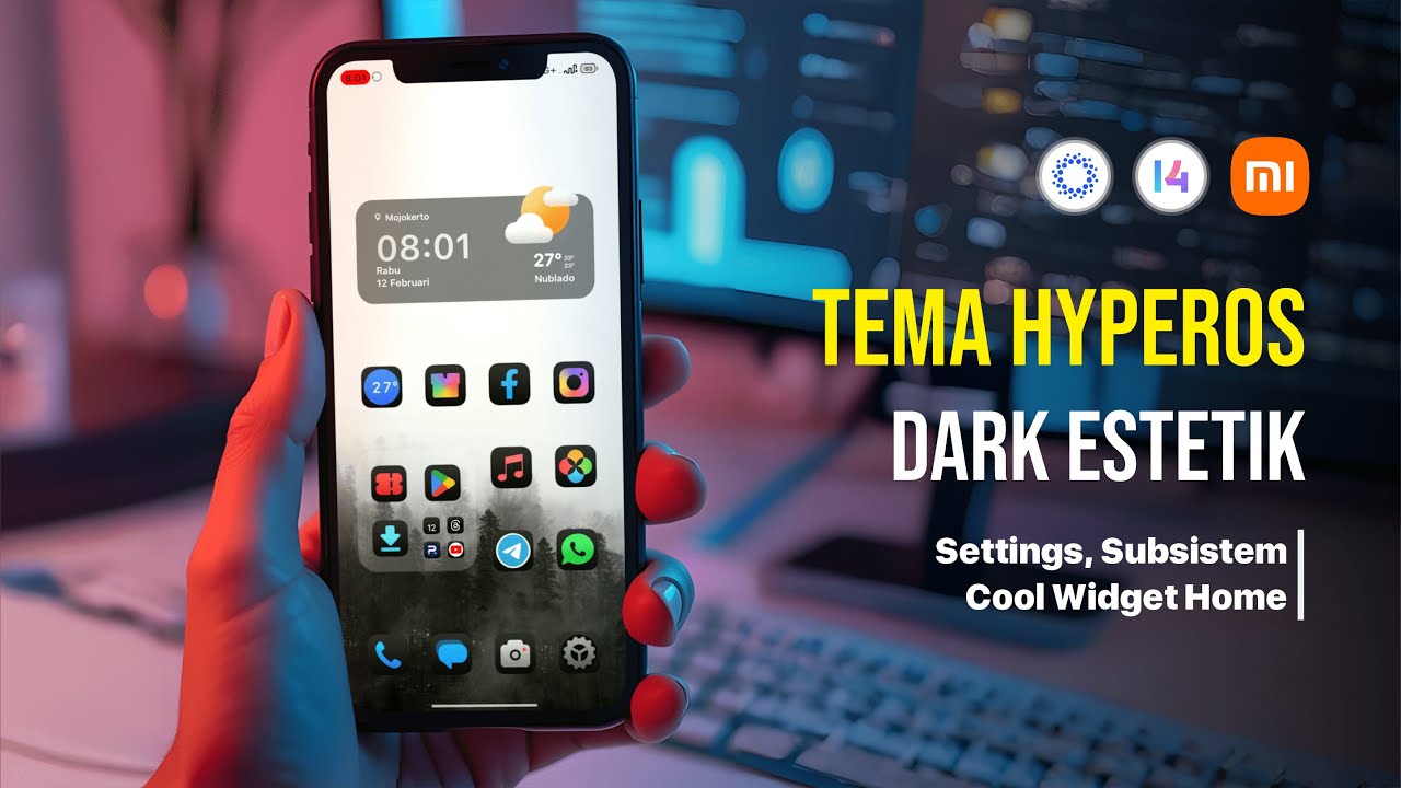 Tema HyperOS Dark Estetik || Widget Dan Icon Appsnya Keren - YouTube
